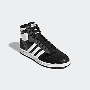 adidas Originals Men's Top Ten Red Bulls Sneaker, Core Black/White/Dark Grey Heather, 9.5