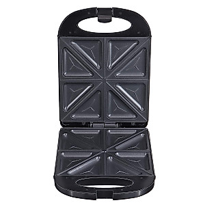 Sandwich Maker,1200W 220V Electric Sandwich Maker,4 Slice Dual Toast Grill Non Stick Jaffle Press Waffle Maker Cake Oven Breakfast Machine,US Plug