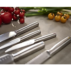 Joseph Joseph Elevate - Steel Knives Carousel 5-Piece Set with Rotating Stainless-Steel Knife Block, Japanese Stainless-Steel Blades, Fingerprint-Proof Coating and Non-Slip Base, Kitchen Accessories