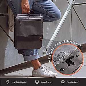 ETCHR Slate Satchel - 2 in 1 Art Travel Case and Small Messenger Bag for Essential Art Supplies - Multipurpose Weatherproof Travel Portfolio for Adults and Teens - Tripod Mountable Portfolio Bag