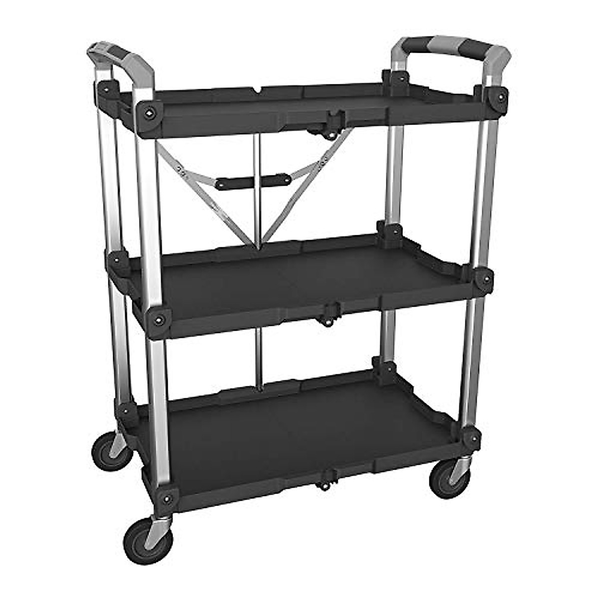 Olympia Tools 85-189 Pack N Roll Collapsible Service Cart, XL, 300LB Capacity, Black & Cosco 12222PBG1E Shifter 300-Pound Capacity Multi-Position Heavy Duty Folding Dolly, Green Hand-Trucks