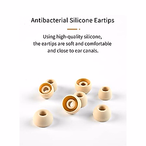 16 Pairs KINBOOFI Silicone Eartips Earbuds for KZ ZST ZS10 PRO AS10 ZSN ZSN ZSN PRO X ZSN PRO Headphone,12 Pairs White & 4 Pairs Orange with 4 Size Options XS/S/M/L…