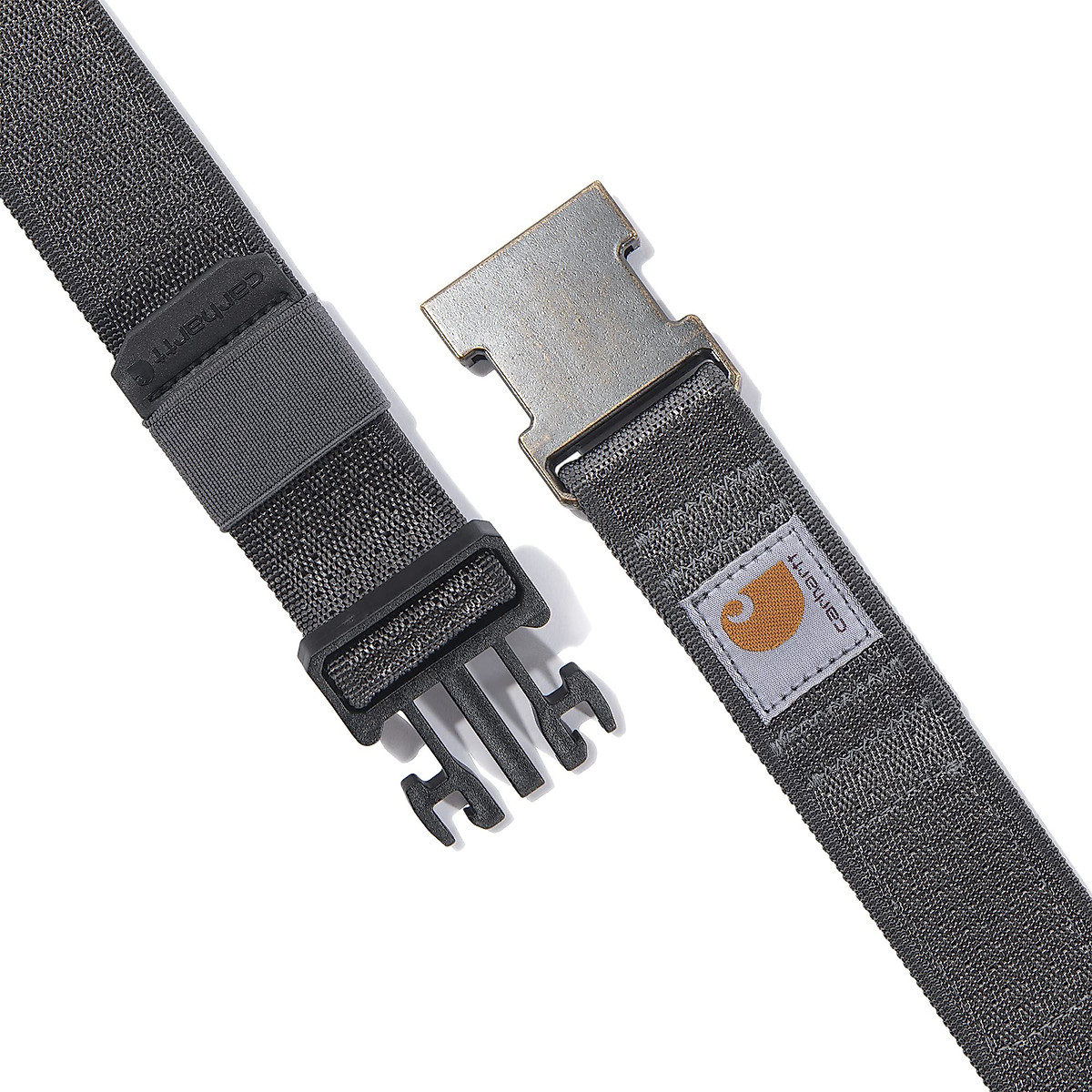 Carhartt Men's Casual Belts, Available in Multiple Styles, Colors & Sizes, Rugged Flex Nylon Webbing (Gravel), Medium