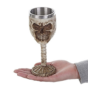 VOSAREA Halloween Skull Wine Goblet Cup Vintage Wine Glass Drinking Cup Water Mug Toasting Cup Kitchen Accessories
