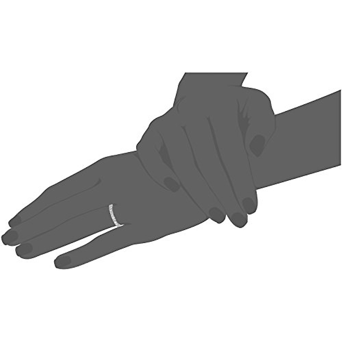 Vir Jewels 1/2 carat (ctw) Diamond Wedding Anniversary Band for Women, Round Diamond Engagement Ring 14K White Gold 10 Stones Prong Set 0.50 cttw I1-I2, Size 8.5