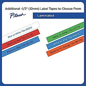 Brother Genuine P-touch, TZe-B31CS, 0.47” x 16.4’, Black on Fluorescent Orange Laminated Label Tape