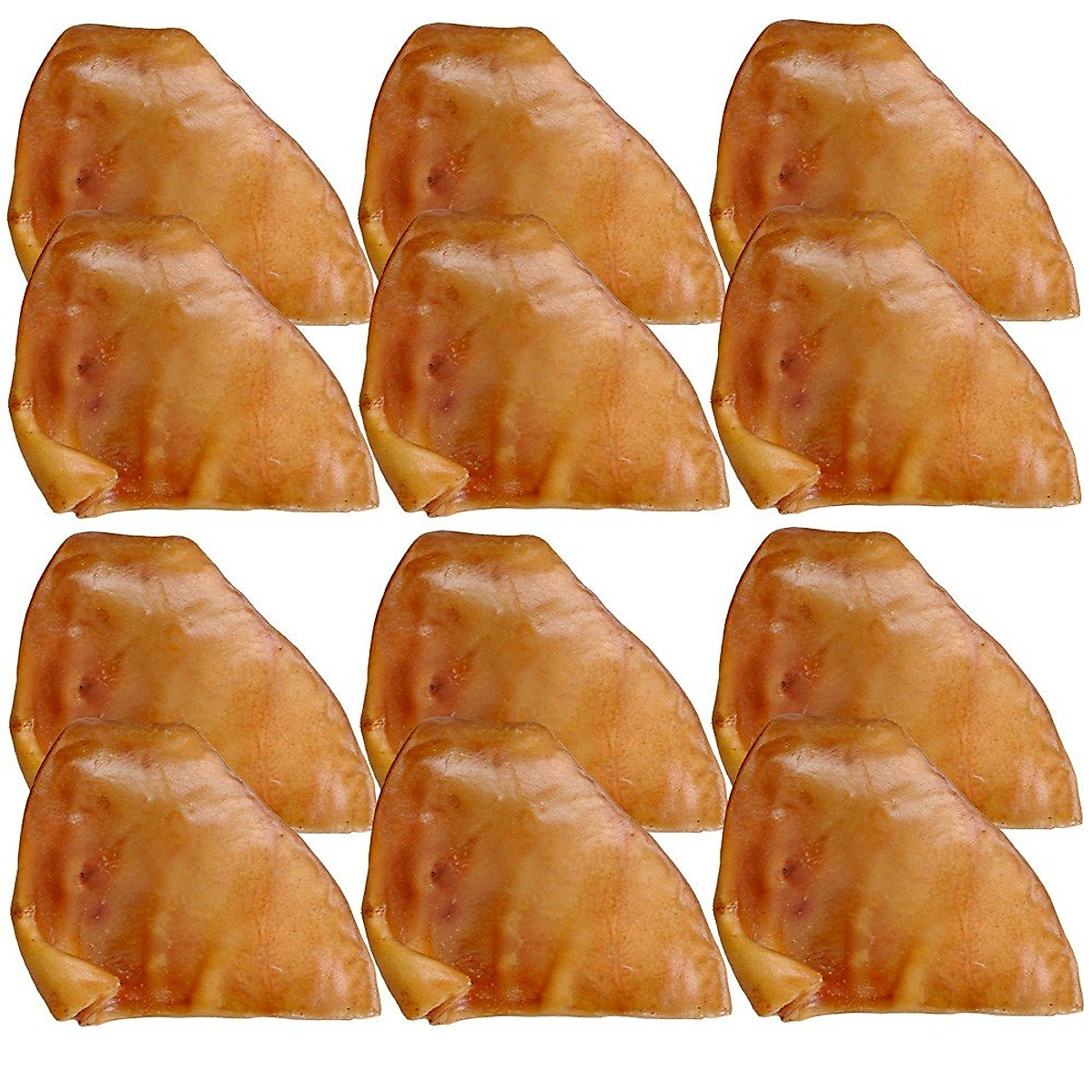 Spizzles Premium All Natural Whole Smoke Pig Ears, Fully Digestible Single Ingredient, Rawhide & Alternative Dog Chews for All Breeds, Large, 12 Count