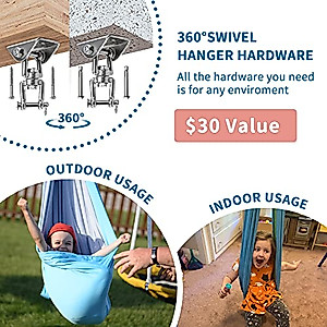OUTREE Sensory Swing, Double Layer Therapy Swing with 360° Swivel Hanger, Healing & Relaxing Cuddle Sensory Swing for Kids and Adults with Autism, ADHD, Sensory Processing Disorder