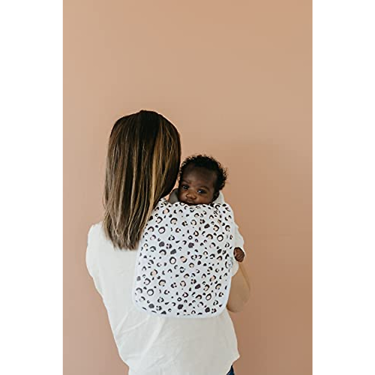 Copper Pearl Premium Baby Burp Cloths - 3-Pack Large Cotton Burp Cloths, Extra Soft Spit Up Rags with 3 Absorbent Layers, Perfect for Baby Boy and Baby Girl Gifts (21" x 10" Size, Zara Set)