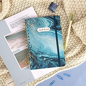 EOOUT 3 Pack A5 Spiral Notebook, Journals for Women, Ruled Notebook, 6"x 8.5", 160 Pages, Marble Pattern, Back Pocket, 100gsm Paper, for Office, School Supplies