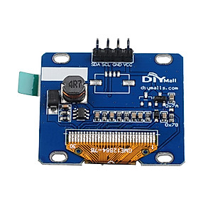 DIYmall 1.3" OLED Display Module I2C IIC Serial 128X64 SH1106 LCD Blue Light Screen for Arduino Raspberry Pi 51 MSP420 STIM32 SCR ESP32