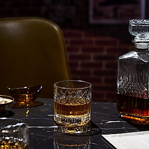 LEMONSODA Premium Double Rock Old Fashioned Whiskey Glasses - Set of 6 Cocktail Glasses for Scotch, Whiskey, Bourbon and Cognac - Vintage Arch Design - Gifts for Men (12 fl. oz.) (Arch)