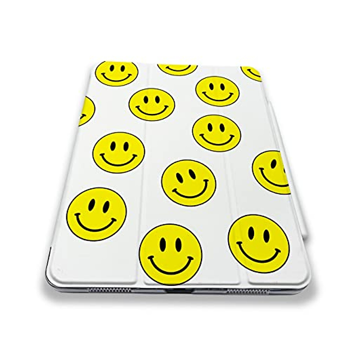 Cute Smiley Face Pattern Case Compatible with All Generations iPad Air Pro Mini 5 6 11 inch 12.9 10.9 10.2 9.7 7.9 Plastic Fabric Cover Slim Smart Stand auto Wake/Sleep SN566 (8.3" Mini 6th gen)