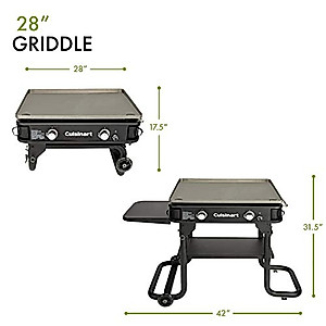 Cuisinart Flat Top Professional Quality Propane CGG-0028 28" Two Burner Gas Griddle