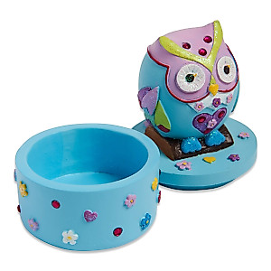 Wobbly Jelly - 'Woodland Owl' Kids Baby Teeth Keepsake – Ceramic Tooth Fairy Tooth Box for Children