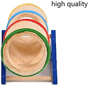 Litewoo Wood Seesaw Tunnel Toy for Dwarf Hamster Gerbil Rat Mouse Small Animal House Cage House Toy