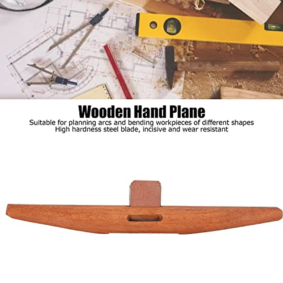 262mm Woodworking Spokeshave, Compact Handheld Wood Planer Straight Planer Wide Application in Woodworking, Portable Easy Operation Spoke Shave Carpentry Tools