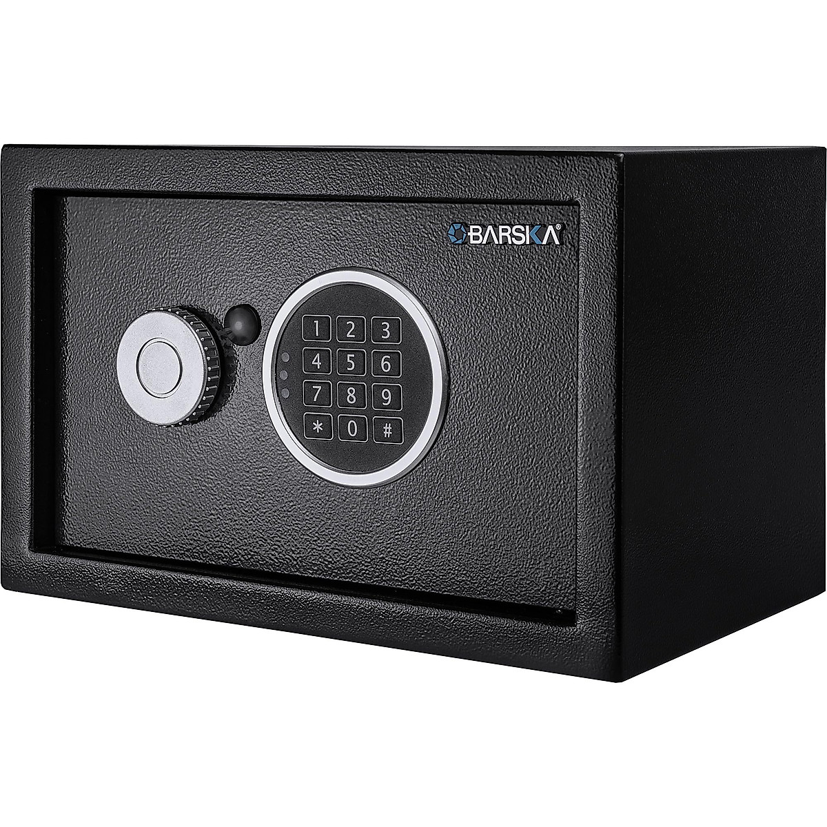 Barska Digital Keypad Home & Office Steel Security Safe Lock Box with Deadbolts - 0.41 Cu Ft Compact