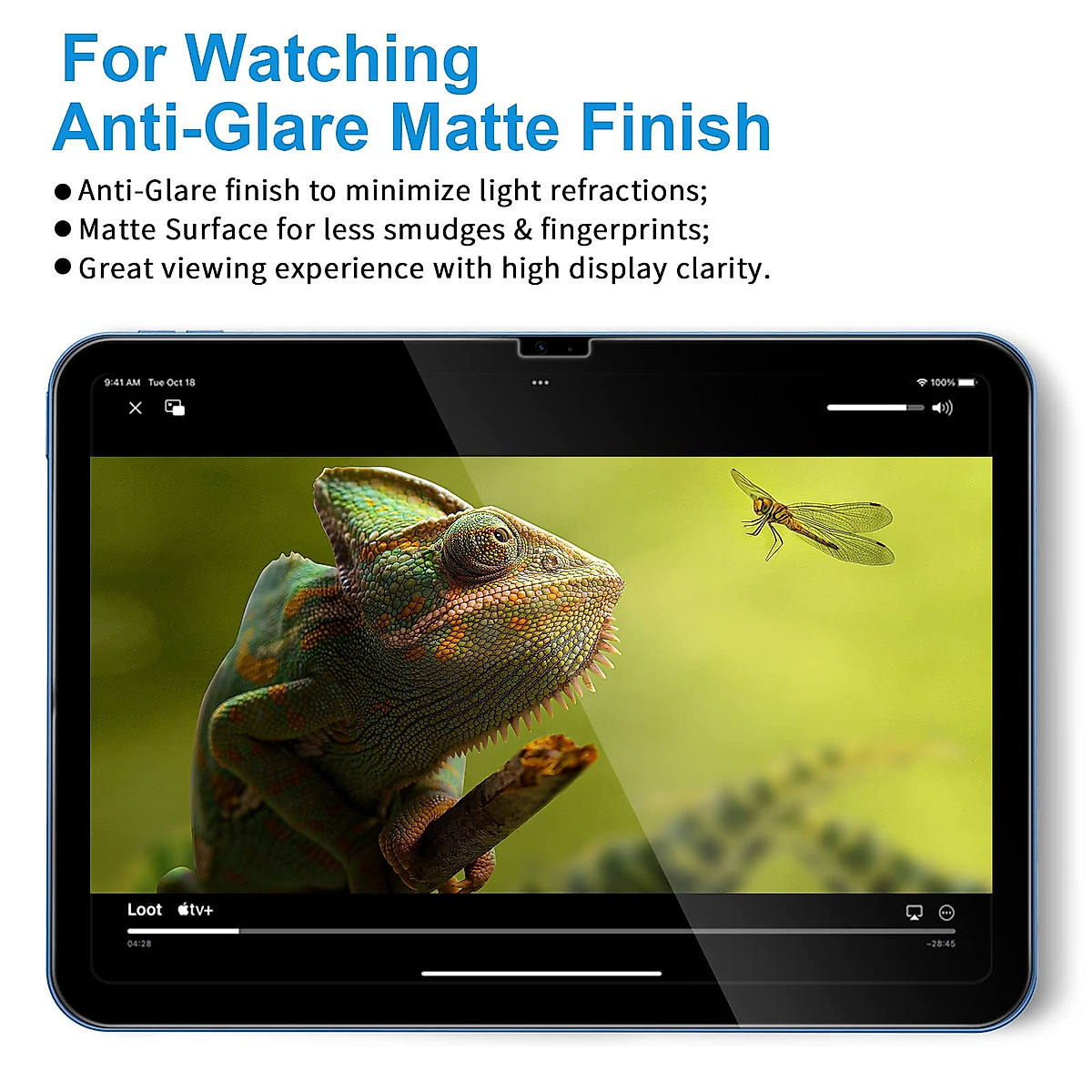 (3 Pack) Paper Screen Protector Compatible with iPad 10th Generation 2022 10.9inch, Anti Glare Matte Paper Screen Protector - Write, Draw & Sketch with Apple Pencil as Using on Paper