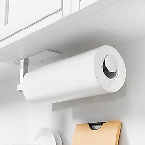 GLNLQ Wall Mount Paper Towel Holder, Sturdy Under Cabinet Paper Towel Holders, Rustproof Stainless Steel Paper Towel Holder, Hanging Paper Towel Holder, Kitchen Paper Towel Holder Inside Cabinet Door