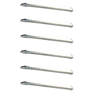 EISCO Lab Scoop Spatula, 6/PK - 6.3 Inch - Rounded & Pointed Ends - Stainless Steel