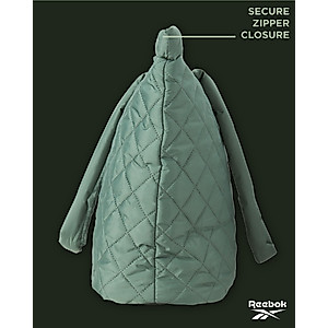 Reebok Women's Puffer Tote Bag - Carry On Sports Gym Shoulder Bag - Lightweight Casual Purse, Size ONE SIZE, Trek Green