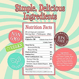 Wäbry Lavender Syrup – 16.4oz (468g), Natural Coffee Syrup, Organic Snow Cone Syrup for Drizzling in Shaved Ice, Lattes, Tea & Soda, Non-GMO, Dye-Free & Vegan Syrups – 12 Servings Per Bottle