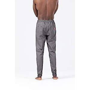 Men's Fashion Casual Jogger Trousers Sweatpants - Cotton Drawstring Workout Running Cargo Athletic Long Pants Dark Grey