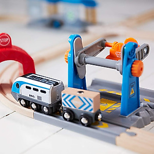 BRIO 33827 World-Smart Tech Railway-Harbor Crane,Multi
