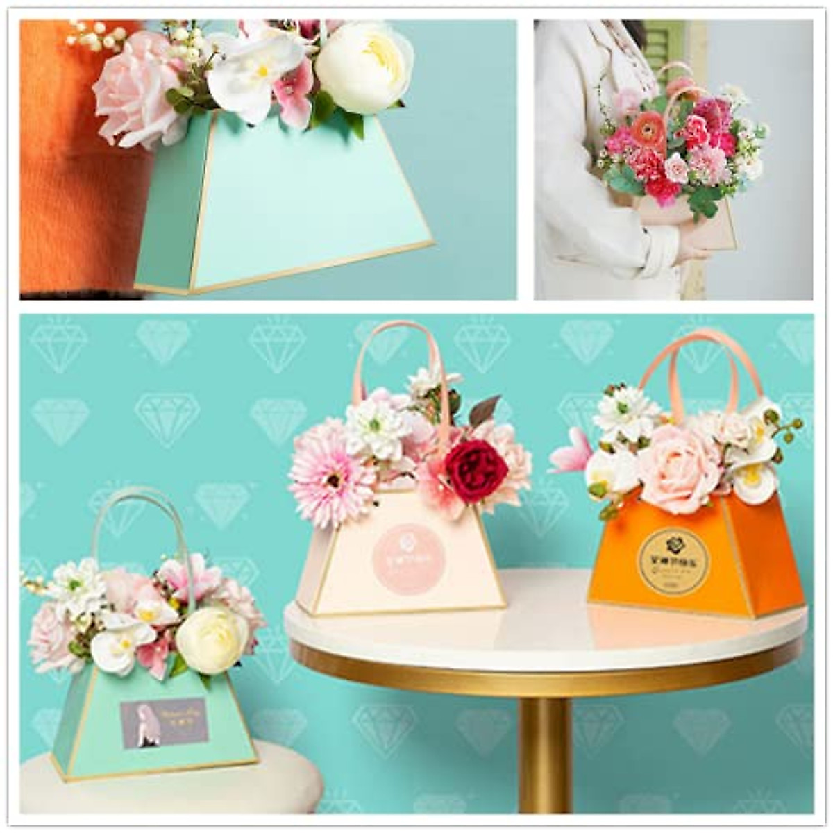 XICHEN 6 Counts/Colors flower gift bag,Florist Bouquet Supplies,DIY Crafts,Gift Packaging or Gift Box Packaging, Waterproof Floral Wrapping