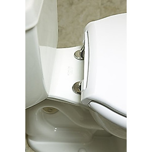 Big John Toilet Seat 2445263-3W Open Front with Cover Bariatric Toilet Seat, White