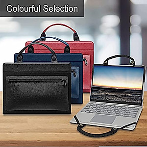 LiuShan 2 in 1 Protective Case + Portable Bag for 14" Lenovo Yoga 9i 14/ThinkBook 14s G2 ITL & Dell Inspiron 14 7490/Latitude 7410 7420 7430/Latitude 7410 7420 7430 2-in-1[Not fit Latitude 7400],Black