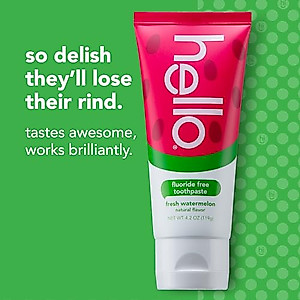 hello Kids Natural Watermelon Fluoride Free Toothpaste, Vegan & SLS Free