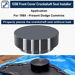 1338 Front Cover Crankshaft Seal Installer &5046 Wear Sleeve Installer Tool Kit For Cummins 3.9L 5.9L 6.7L Replace OE 1338/3824498, 5046/3824500