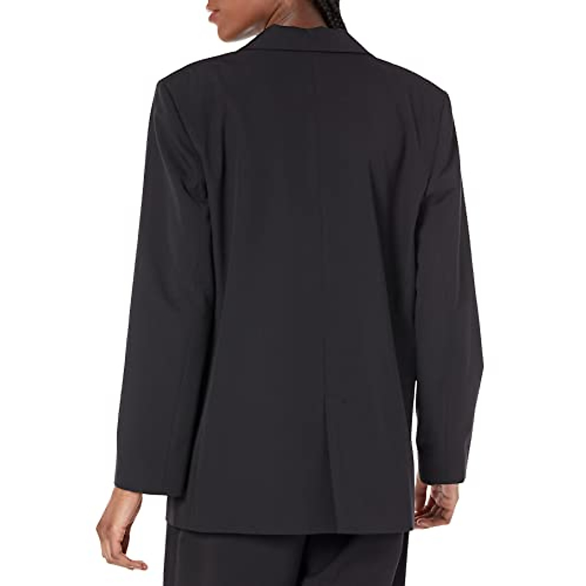 The Drop Women's Ramona Loose Fit Boxy Blazer, Black, XXS