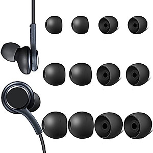 TEEMADE Replacement Ear Tips for Galaxy Earbuds S8 - Earphone Earpads Ear Gels 12 Pieces (Black)