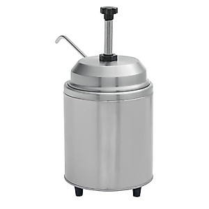 Kratos Commercial Electric Nacho Cheese Dispenser with Pump, 3.5 Quart Capacity. Accepts #10 Cans. Hot Topping Dispenser for Hot Fudge, Caramel, Cheese. 120V, 550 Watts (29M-009)