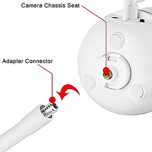 iTODOS Baby Monitor Mount Compatible with HelloBaby HB65/HB6550/HB6558/HB66/HB248,ANMEATE SM935E/SM650,Bonoch,ChildsFarm Baby Monitor, 8inches Flexible Arm, Attach Your Baby Cam Wherever You Like