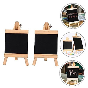 NUOBESTY 4 Pcs Blackboard Multifunction Signage Child Wood