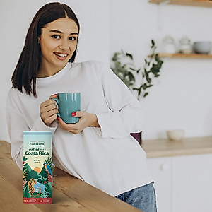 Coffee from Costa Rica Medium Roast Ground - 1 bag (12oz) - 100% Fresh Arabica Beans - by Liquid Gold - Local Athentic Sourced Coffee from Costa Rican Farmers