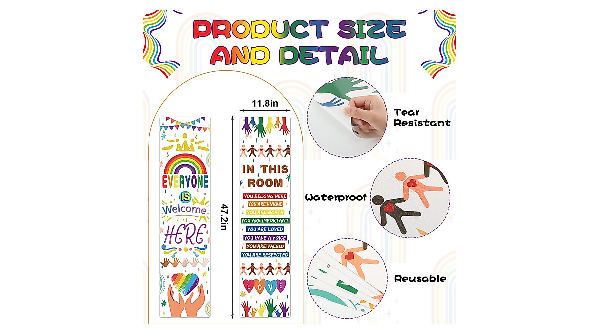 Estune Rainbow Welcome Banners for Classrooms