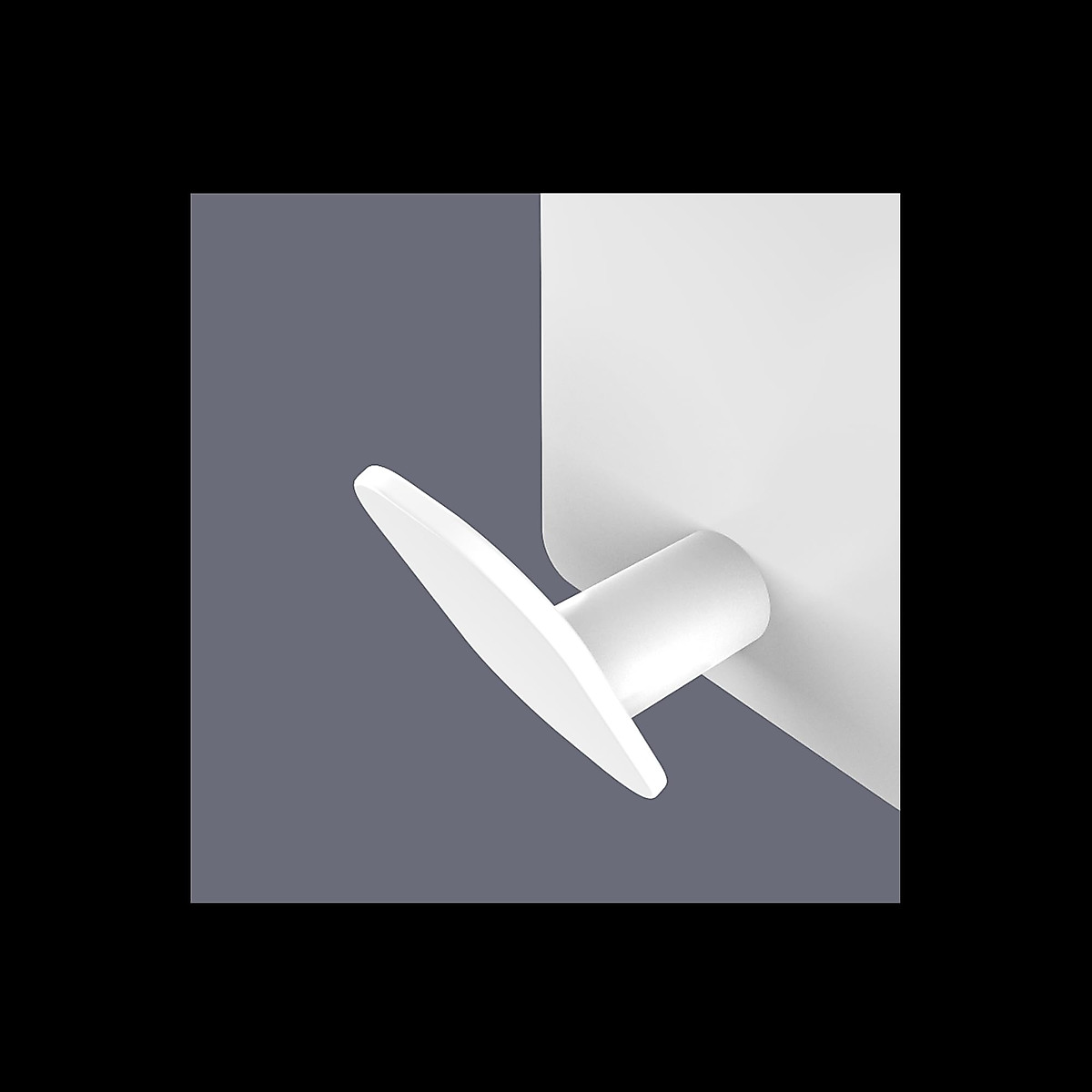 DELITON Adhesive Towel Hooks/Bathroom Wall Hooks - White Heavy Duty Self Adhesive Hooks Stick on Hanging Robes Coats Clothes for Bedroom Kitchen Door, Stainless Steel 4 Pack