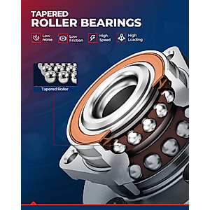 KAX 515058 Pair Front Wheel Bearing and Hub Assembly fit for 2001-2006 Chevy Silverado 2500 HD,for 2001-2006 GMC Sierra 1500,for 2001-2006 GMC Sierra 2500 HD,8 Lug w/ABS