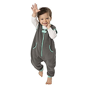 Baby Deedee Fleece Sack with Feet Sleep Bag, Sleep Kicker, Toddler Sleeping Bag, Teal, 2-4 T