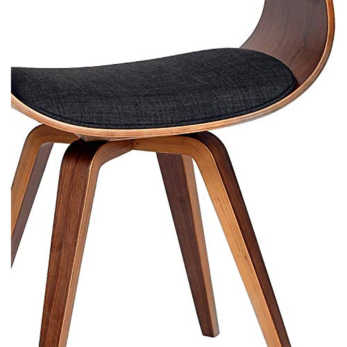 Armen Living Summer Chair in Charcoal Fabric and Walnut Wood Finish, 31" x 25" x 22"