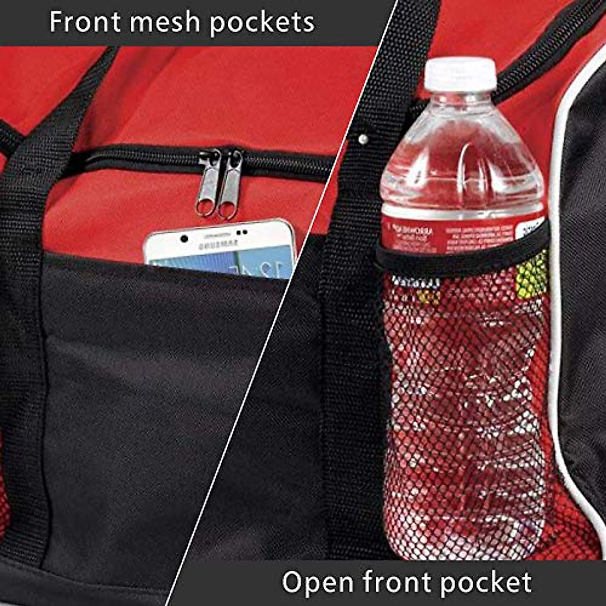 Duffle Bag, 17" BuyAgain Small Travel Carry On Sport Duffel Gym Bag For Men Women Red