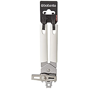 Brabantia Classic Can Opener With Metal Handle, 4.8x5.1x9 cm, White