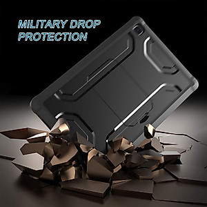Soke Galaxy Tab A7 Case 10.4 Inch (SM-T500 / T505 / T507),with Built-in Screen Protector, Rugged Full Body Protective Case for 2020 Samsung Galaxy Tab A7 10.4 (Black)