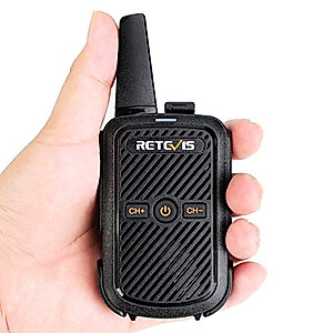 Retevis RT15 Small Walkie Talkies for Adults,Mini 2 Way Radio Rechargeable Long Range, USB Charging, Hands-Free Walky Talky for Camping Skiing Neighborhood Easter Basket Stuffers (4 Pack)