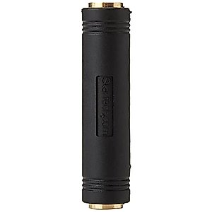 StarTech.com 3.5mm Female to Female Coupler - 3.5mm Audio Coupler - Gold Plated Connectors - Female/Female - Aux Cord Adapter (GCAUD3535FF),Black